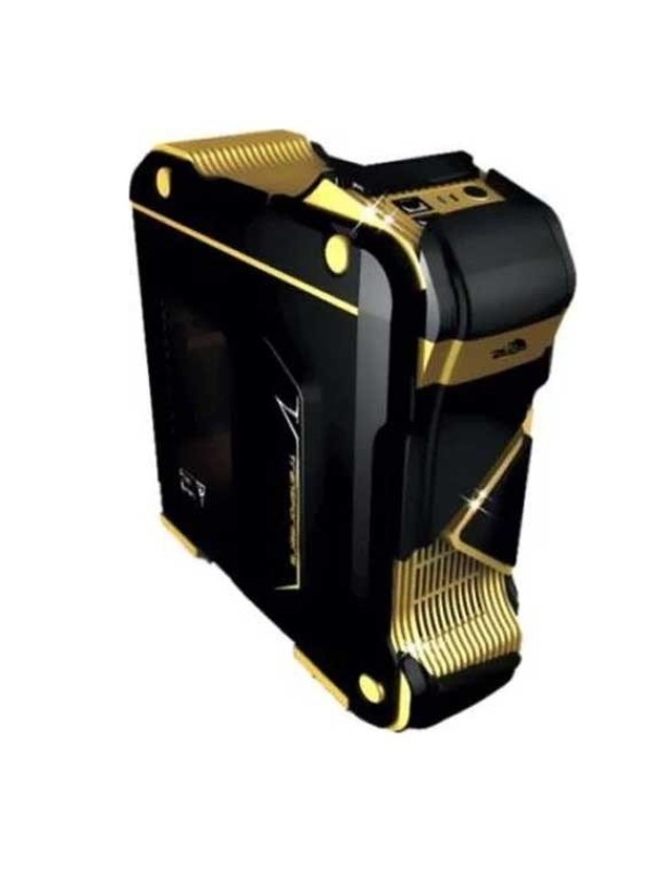 Nurock Transformers Mid-Tower Computer Case, Black/Gold | Nurock UAE