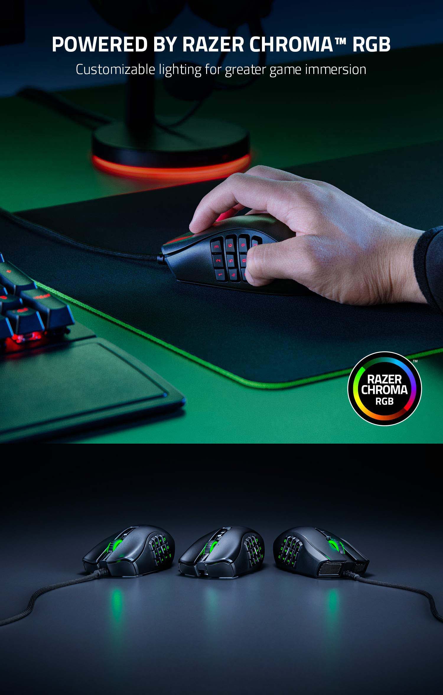 RAZER NAGA X MMO Gaming Mouse, 16 PROGRAMMABLE BUTTONS | RZ01-03590100-R3M1