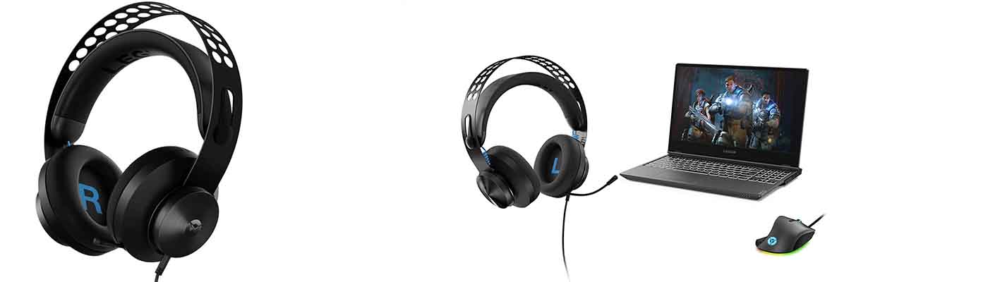 Lenovo Legion H300 Stereo Gaming Headset, Black - GXD0T69863