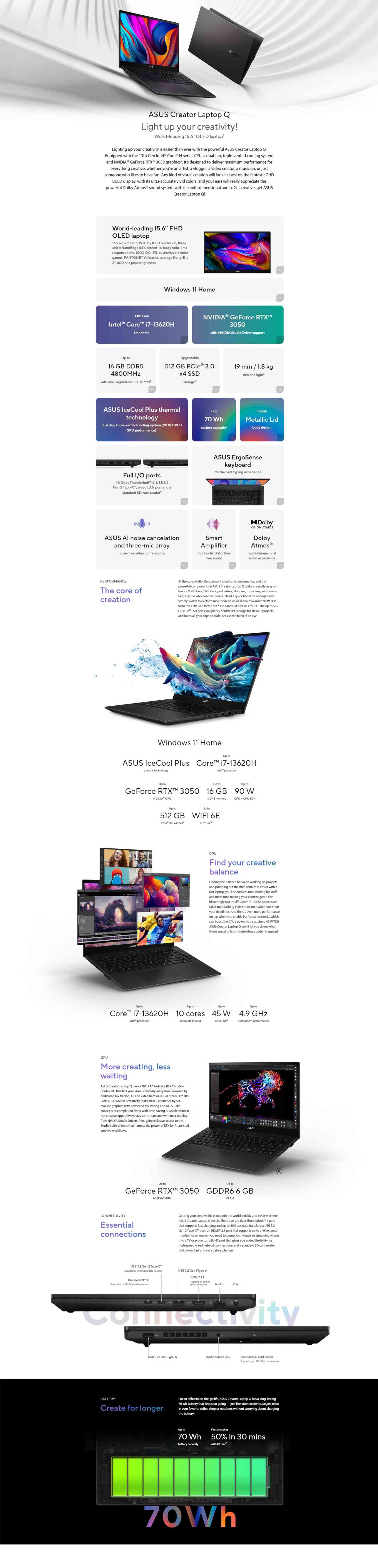 Asus Creator Laptop Q Q530 | 90NB11K3-M00370